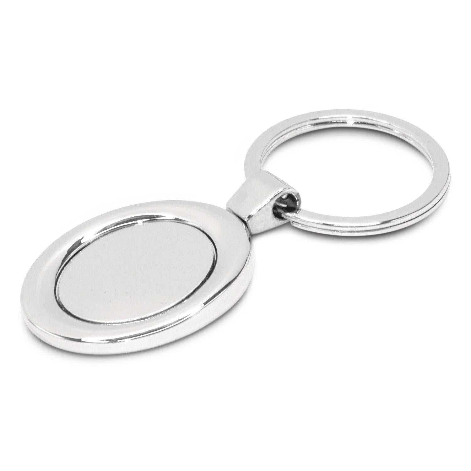 Custom Branded Oval Metal Key Ring